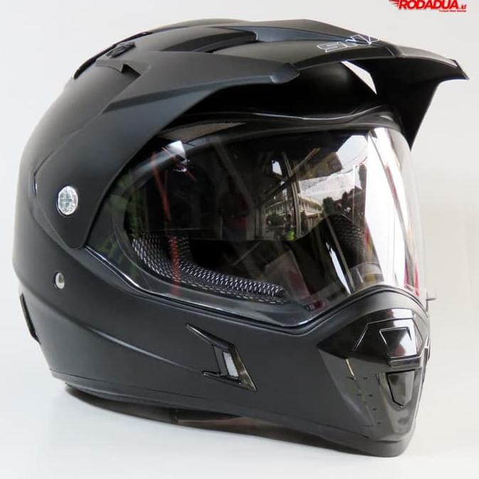 Jual Helm SNAIL MX311 Supermoto Hitam Doff | Shopee Indonesia