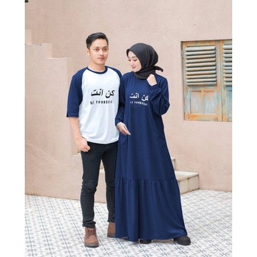 Jual Tren Kekinia Baju Gamis Couple Pasangan Remaja Suami Istri Kekinian Terbaru Couple Hamidah ...