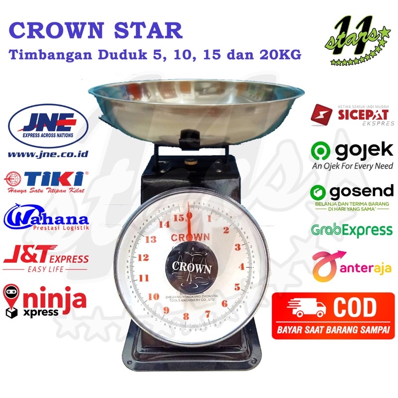 Jual Timbangan Buah/Sayur/Laundry Merk CROWN CG.15Kg | Shopee Indonesia