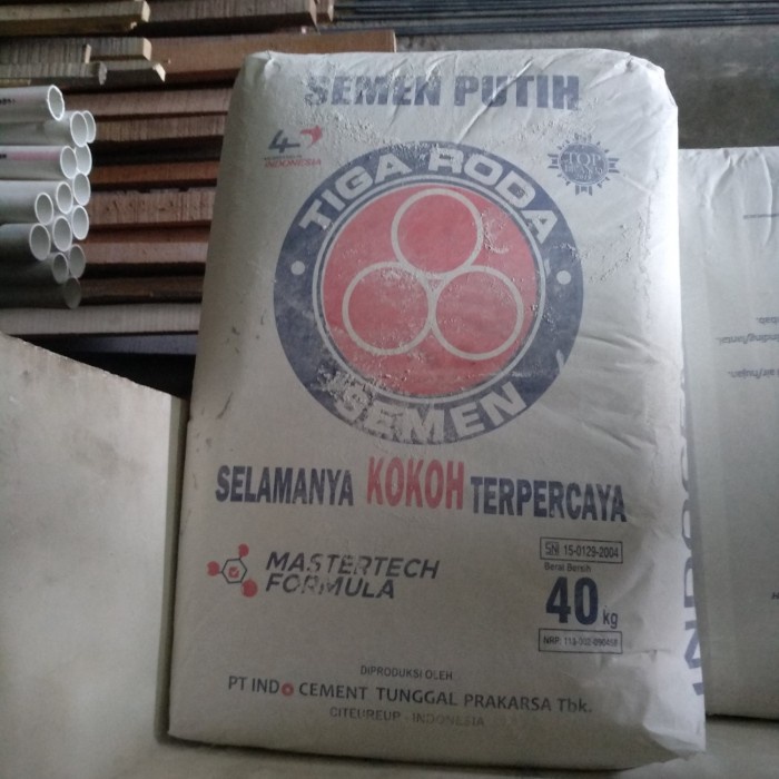 Jual 1 SAK SEMEN PUTIH TIGA RODA 40KG GOJEK/GRAB | Shopee Indonesia