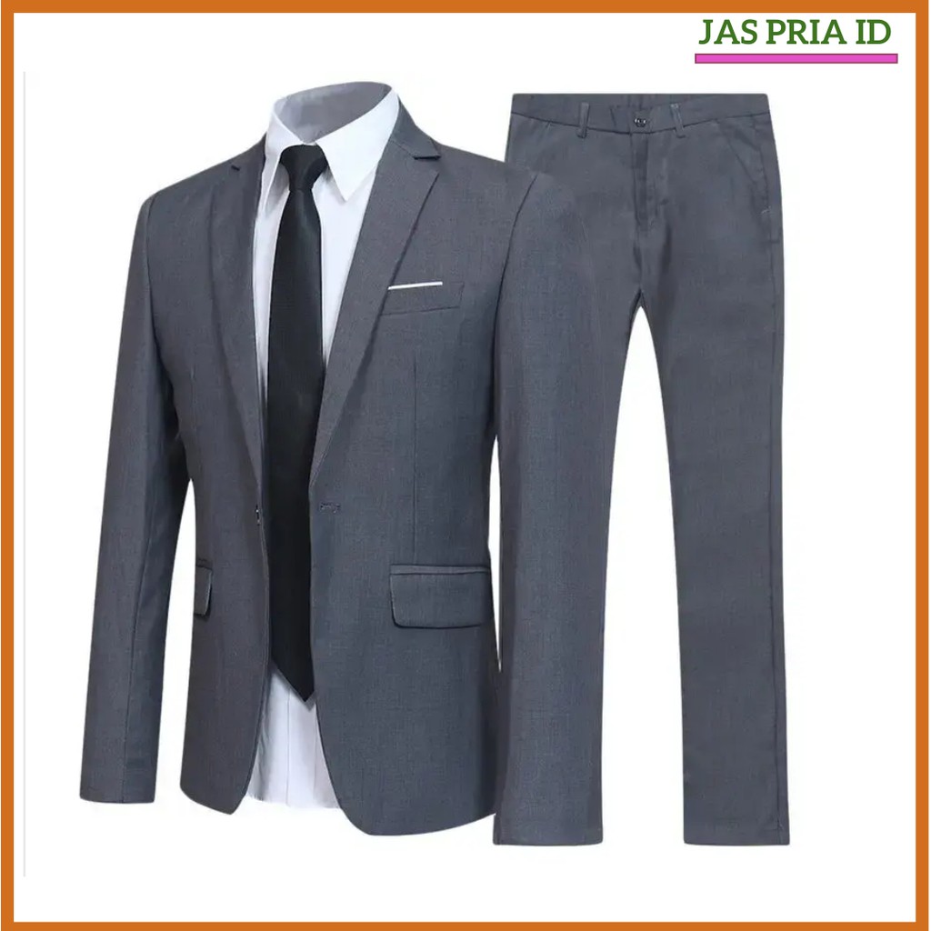 Jual SETELAN JAS PRIA 2IN1 JAS PENGANTIN PRIA JAS FORMAL JAS PRIA SETELAN JAS SLIMFIT | Shopee ...
