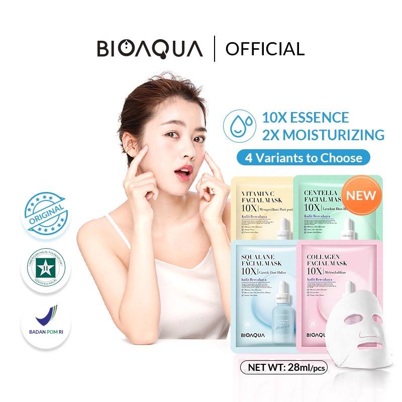 Jual BIOAQUA Sheet mask 10X The Effect masker wajah Whitening / Anti-Aging / Repair ...