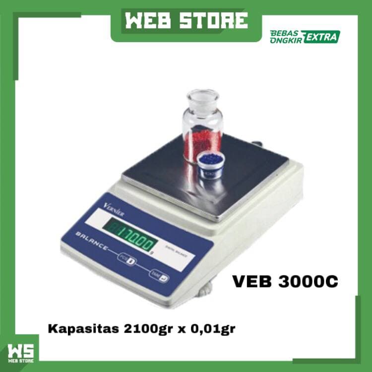 Jual Timbangan Laboratorium VERNIER VEB 3000 C Kapasitas 3100g x 0,01g ...