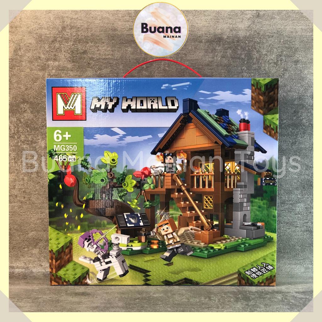 Jual BRICKS MG MINECRAFT BLACKSMITH TREE HOUSE BUANA MAINAN TOYS ...