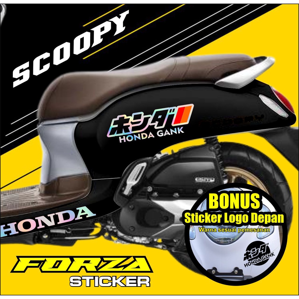 Jual Sticker Cutting Sticker Motor HONDA GANK Sticker Scoopy bisa untuk ...