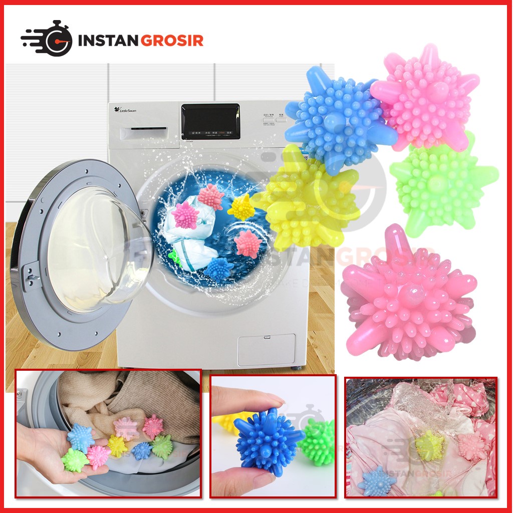 Jual ball laundry bola karet loundry membantu sikat pakaian dalam mesin ...