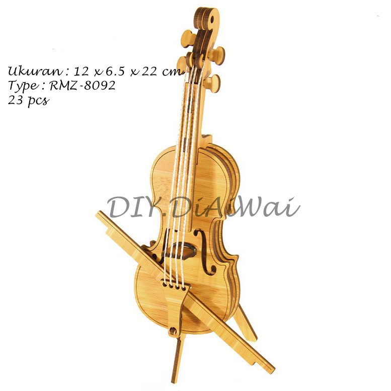 Jual Puzzle 3D DIY model Biola mainan puzzle edukasi anak (kado ...