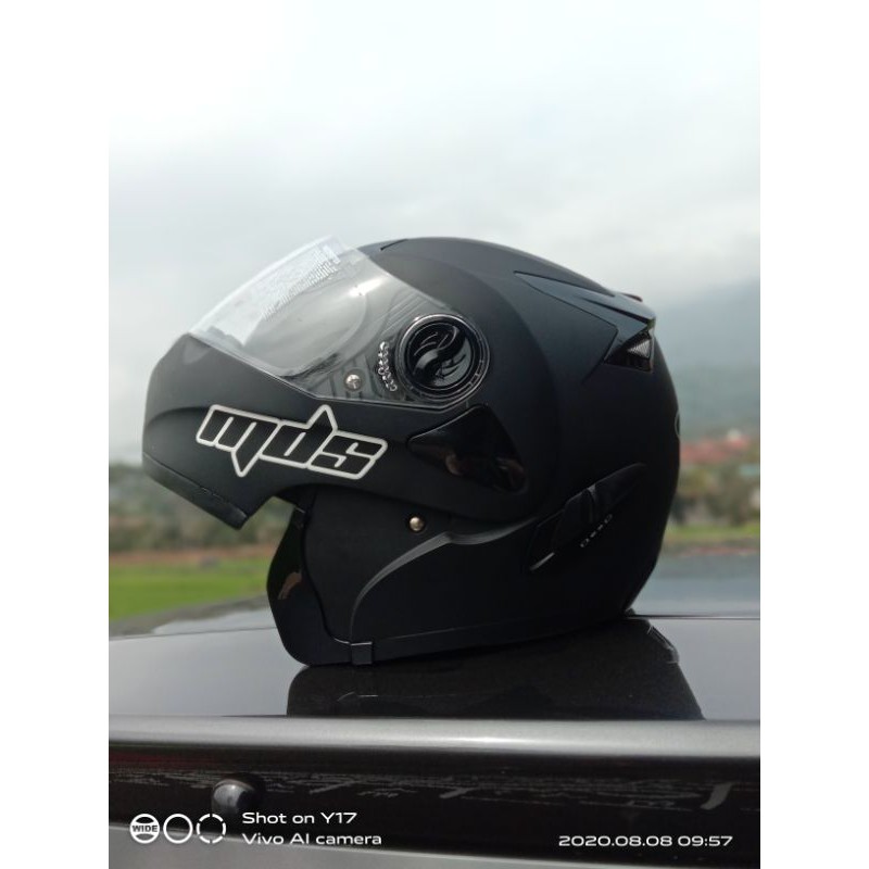 Jual HELM MDS MODULAR/ PRORIDER BLAK DOFF MULTI FUNGSI DOBEL VISOR FULL ...
