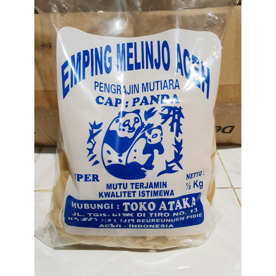 Jual Emping melinjo Aceh pengrajin mutiara Cap Panda 500gr mutu ...