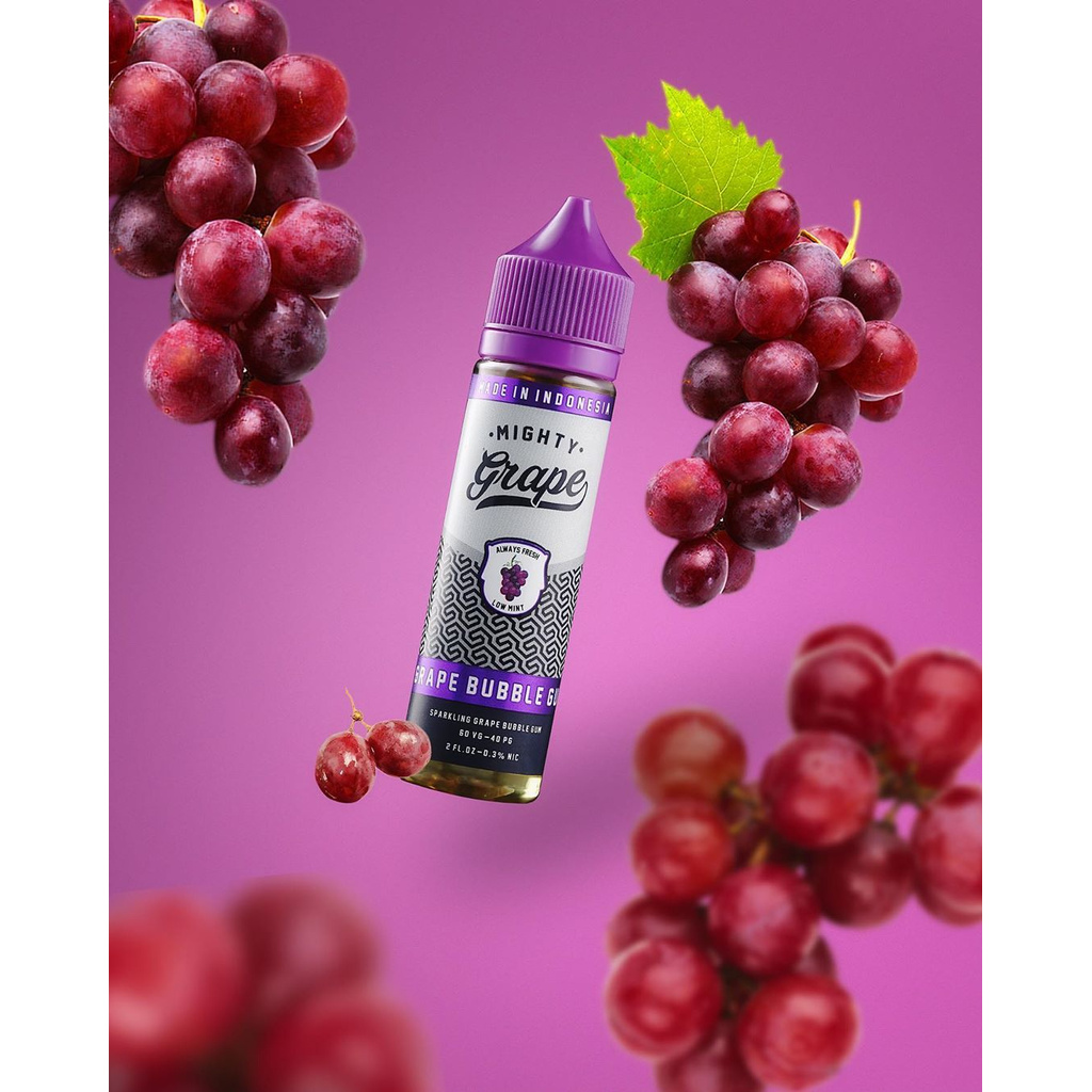 Jual MIGHTY GRAPE BUBBLE GUM PITA CUKAI 3mg 60ml by JRX Premium Liquid ...