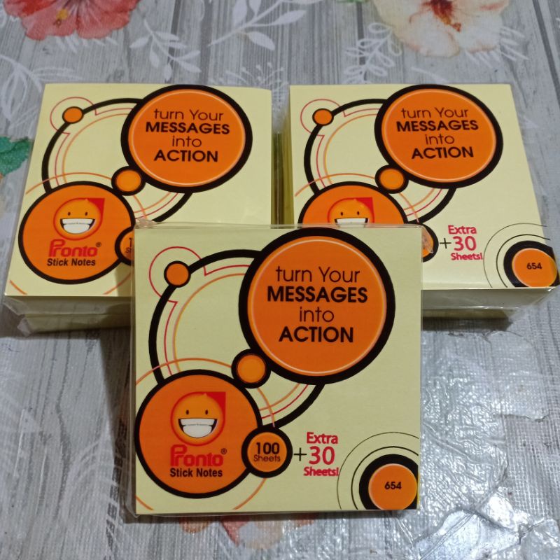 Jual Memo Stick 654 PRONTO Notes Yellow / Kertas Tempel Kuning | Shopee ...