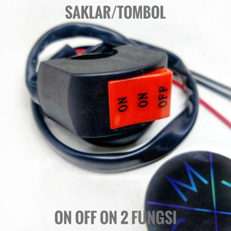 Jual SAKLAR TOMBOL ON OFF ON 2 FUNGSI mode LAMPU UNIVERSAL | Shopee ...