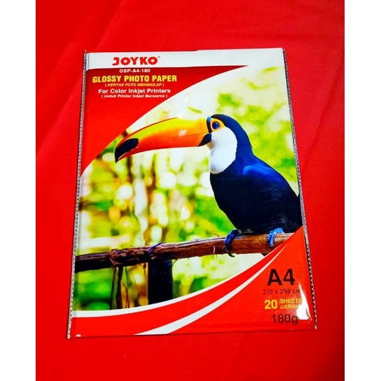 Jual Joyko Glossy Photo Paper GSP-A4-180 ( 1 Set - 20 Lembar ) | Shopee ...