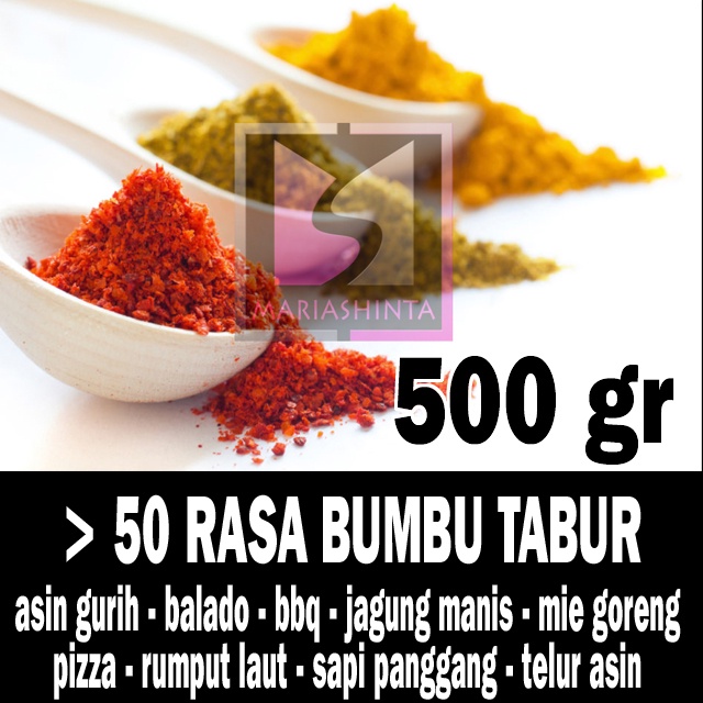 Jual 500g Bumbu Tabur > 60 Rasa Pilihan Bumbu Tabur Premium Macam Rasa 500 g Halaman 1 | Shopee ...