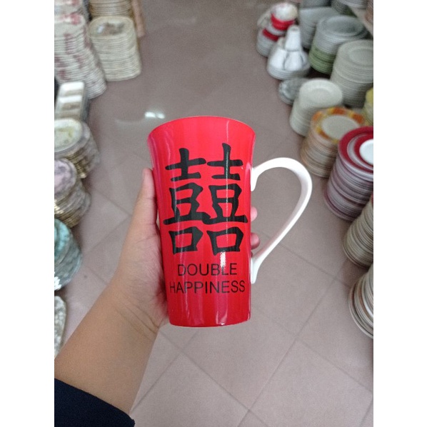 Jual Mug Keramik SANGO 17 cm Tinggi Tall Sangjit Imlek Merah Merona 17 ...