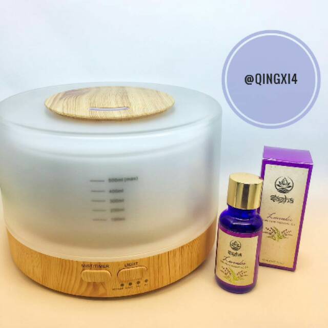 Jual 1 Paket Diffuser Kapasitas 500ml + Sagha Therapeutic Essential Oil ...