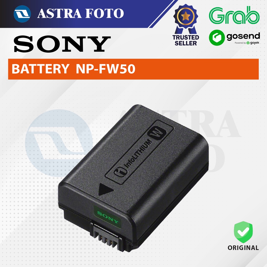 Jual BATTERY SONY NP-FW50 ORIGINAL SONY A6000 A5100 A6400 A7 A7II A6300 A6500 A6100 A7R A7S NEX ...