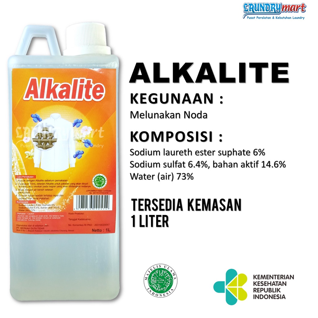 Jual ALKALI / ALKALITE / PENGHILANG NODA LAUNDRY BERKAH 1L | Shopee ...