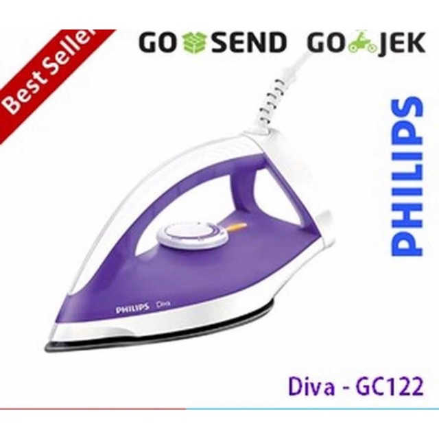 Jual SETRIKA PHILIPS DIVA GC122 GARANSI PHILIPS | Shopee Indonesia