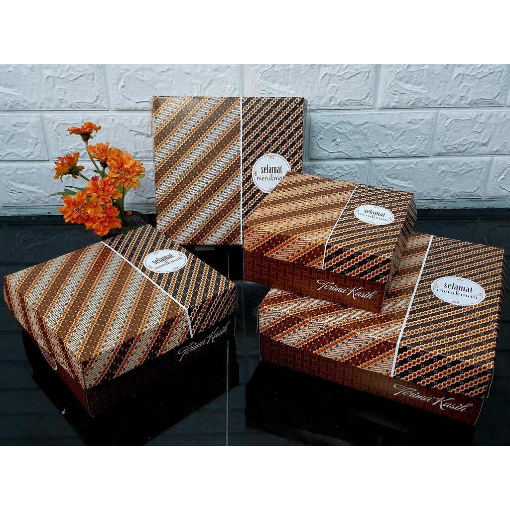 Jual Box Nasi Kotak / Box Catering / Dus Nasi (Motif Batik) | Shopee Indonesia