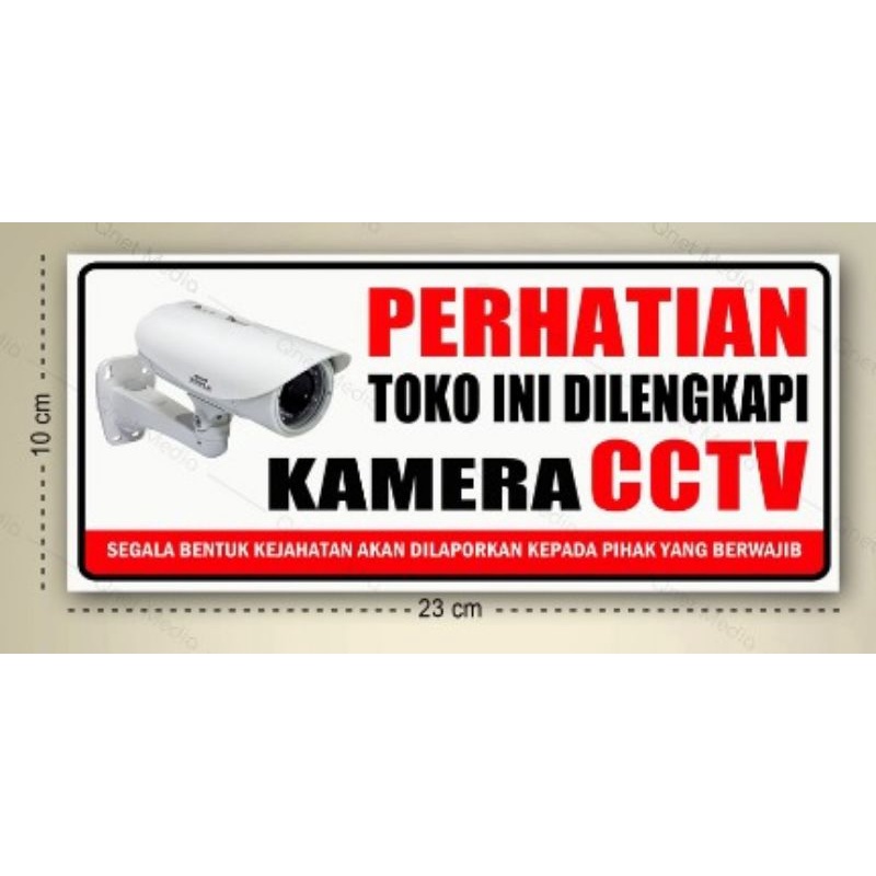 Jual Stiker sign 23x10. TOKO INI DILENGKAPI KAMERA CCTV 24jam. Rambu k3 safety | Shopee Indonesia