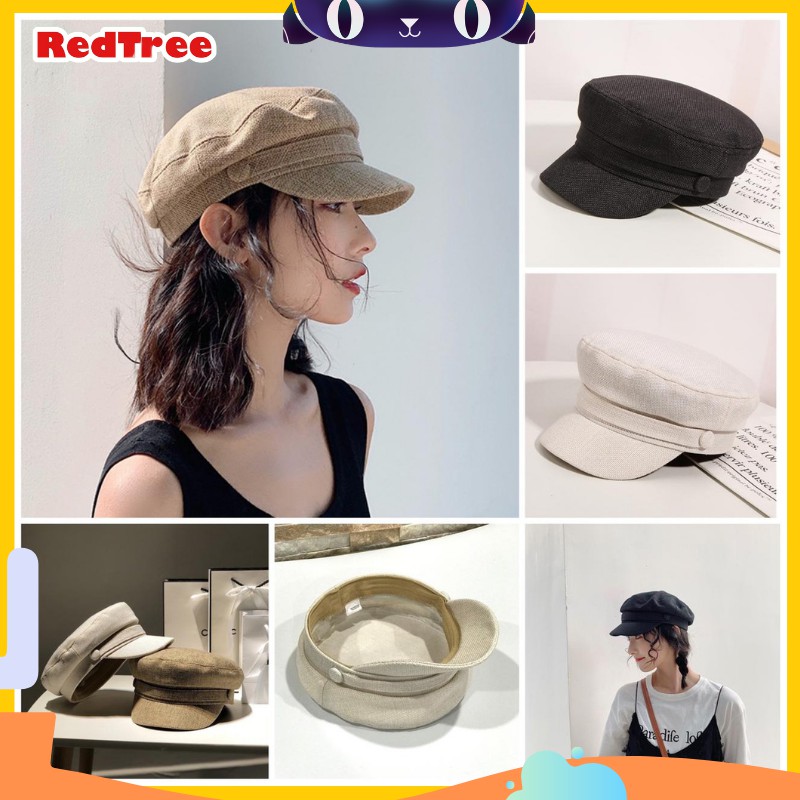 Jual REDTREE Topi Beret Wanita Bahan Oktagonal Hangat Casua Topi Beret ...