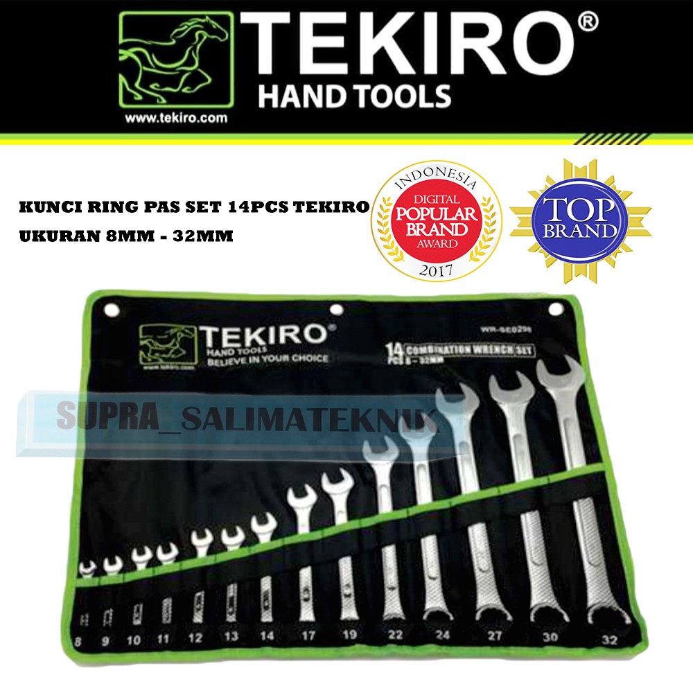 Jual Kunci Ring Pas Set Tekiro 14pcs 8-32mm | Shopee Indonesia