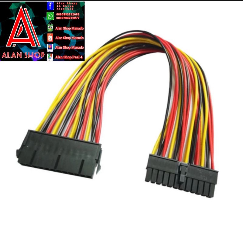 Jual KABEL PERPANJANGAN 24 PIN POWER PSU MOTHERBOARD / KABEL ATX 24 PIN ...