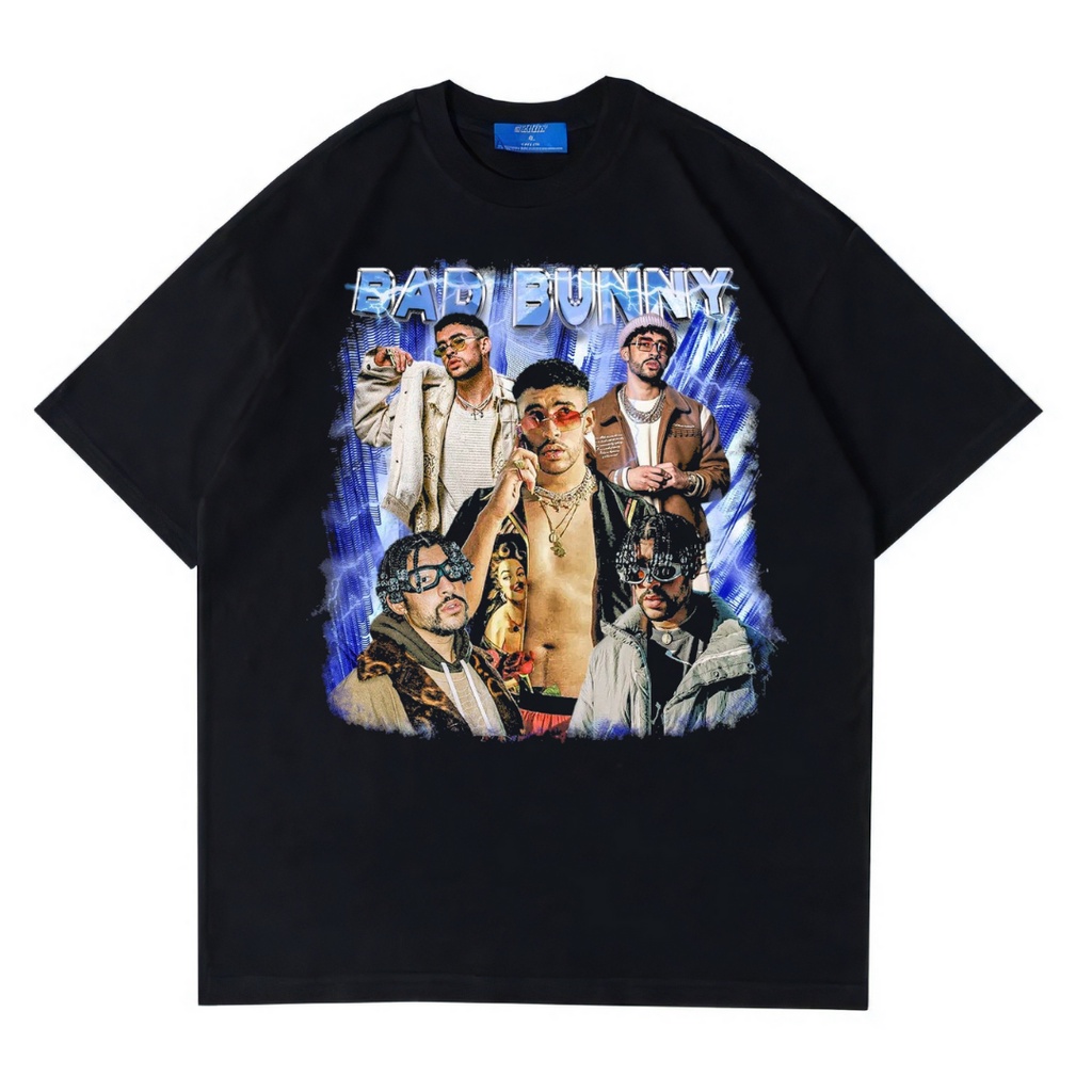 Jual Psycho Crucify "Bad Bunny" Oversized T-Shirt | Black | Kaos Bad ...