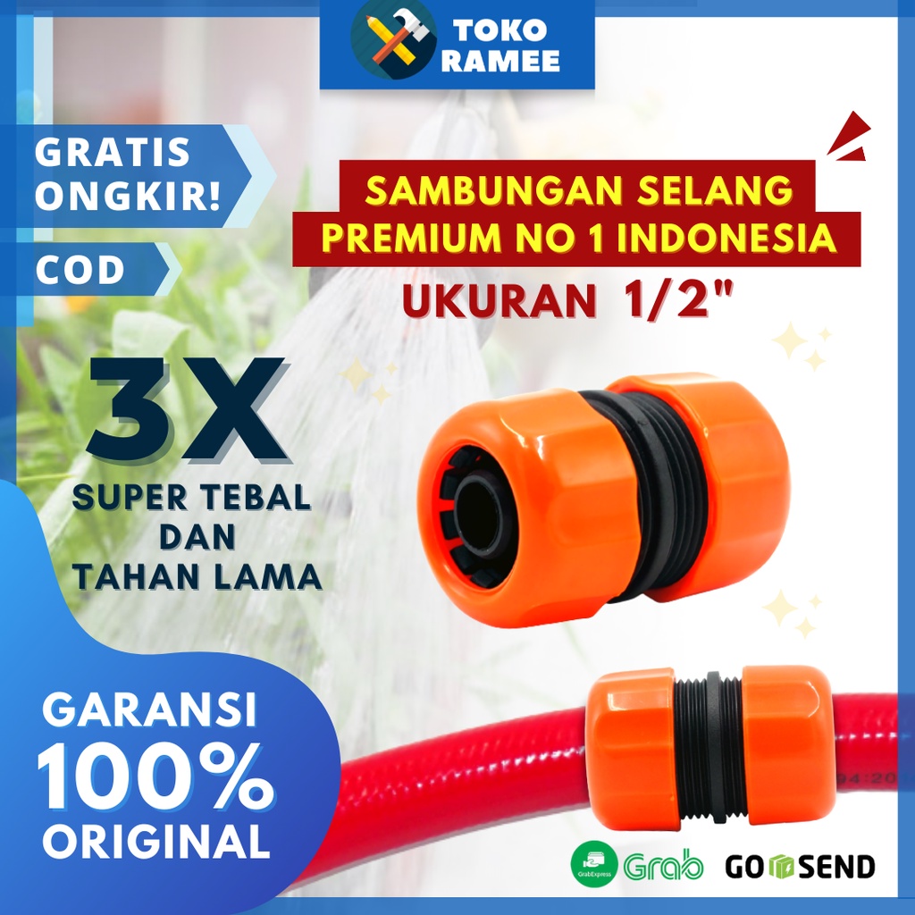 Jual KONEKTOR SELANG 1/2 INCH ANTI LEPAS | SAMBUNGAN SELANG PENYAMBUNG ...