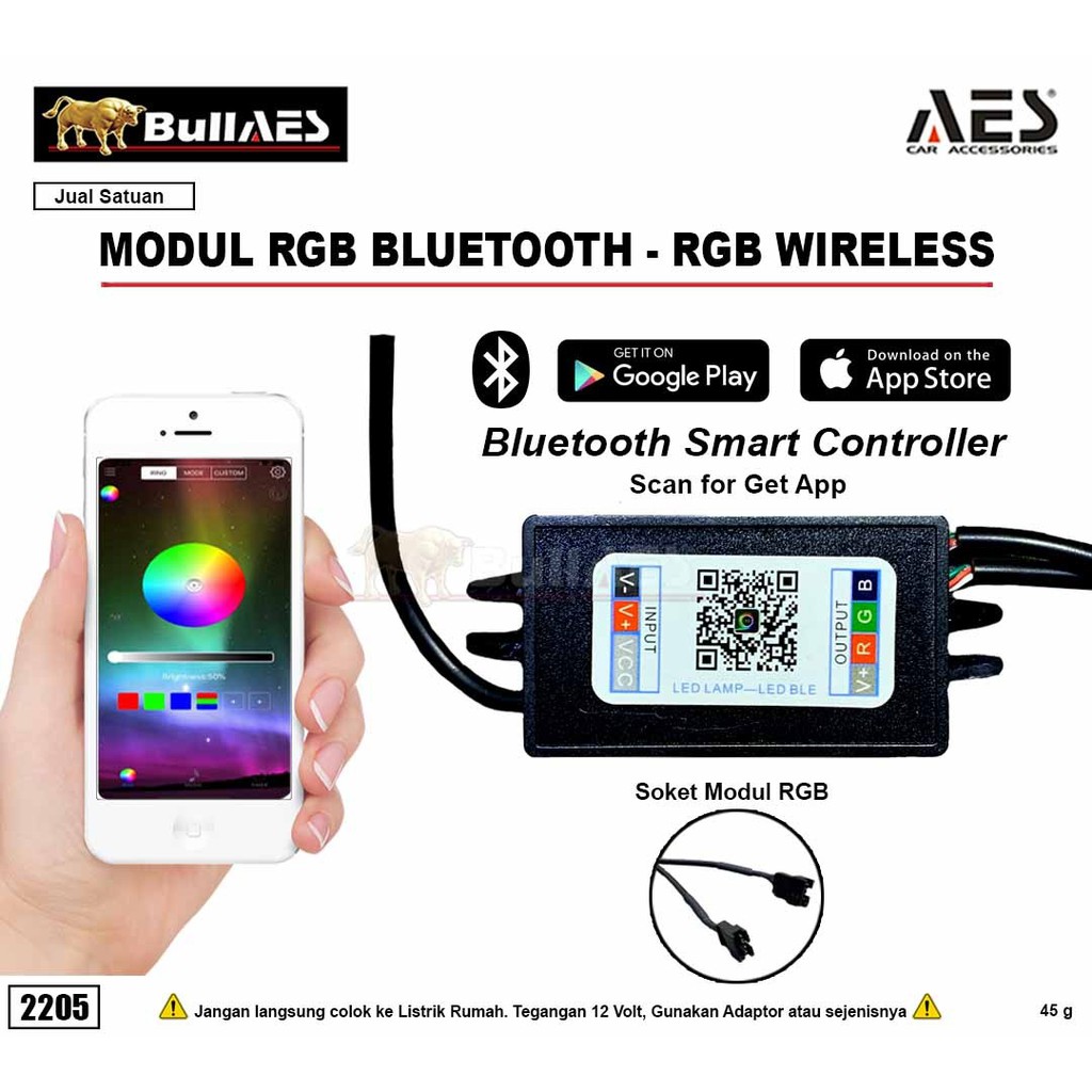 Jual Modul Rgb BLUETOOTH LED CONTEOLLER APP MOBILE WIRELESS I RGB ...