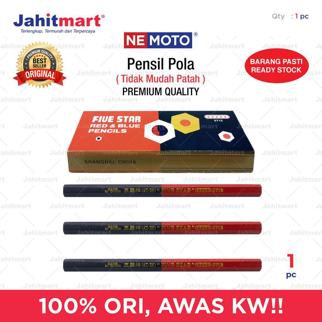 Jual ORIGINAL PENSIL MERAH BIRU BESAR / PENSIL POLA MERAH BIRU BESAR ...