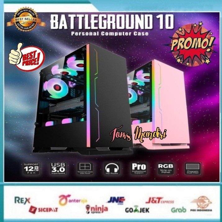 Jual Simbadda Battleground 10 Gaming Cpu Case - Tempered Glass Chassis ...