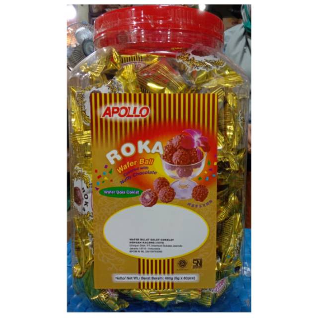 Jual Apollo Roka wafer Ball kemasan toples Isi 70pcs. exp 2027 | Shopee ...