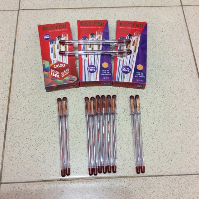 Jual Bolpen Faster C600 Merah (1pc) / Pulpen Faster C600 Merah | Shopee ...