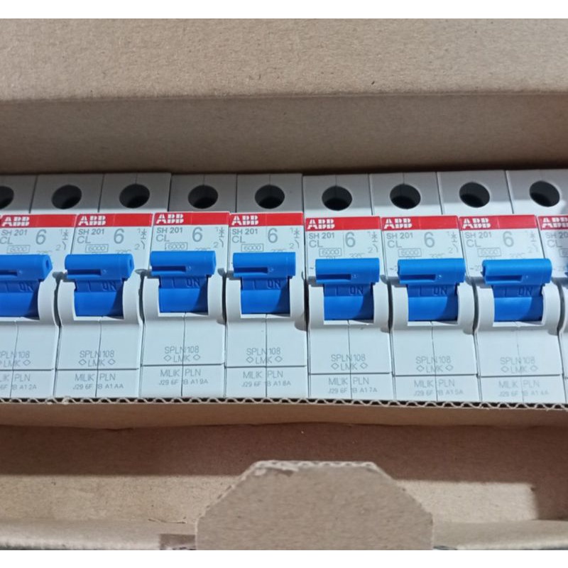 Jual MCB ABB BIRU 1p 6a PLN type 201 Original | Shopee Indonesia