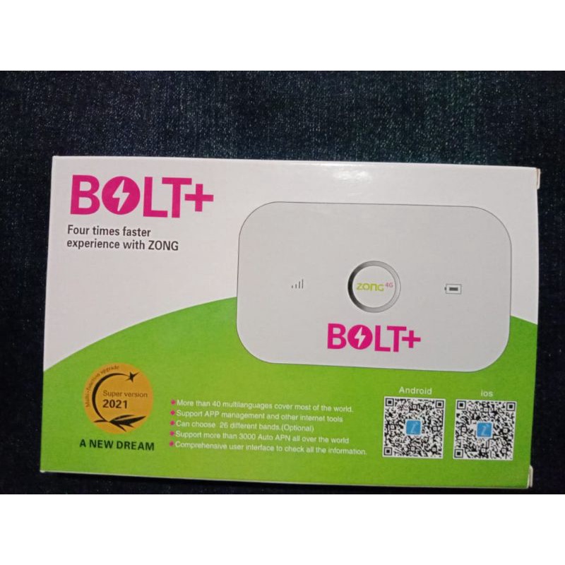 Jual Mifi Modem Wifi BOLT+ Zong 4G Unlock All Operator GSM | Shopee Indonesia
