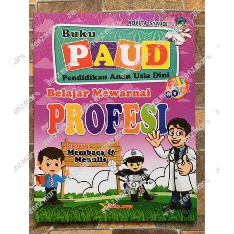 Jual Belajar Mewarnai Profesi untuk anak PAUD / TK / Pra-SD / SD (Full ...