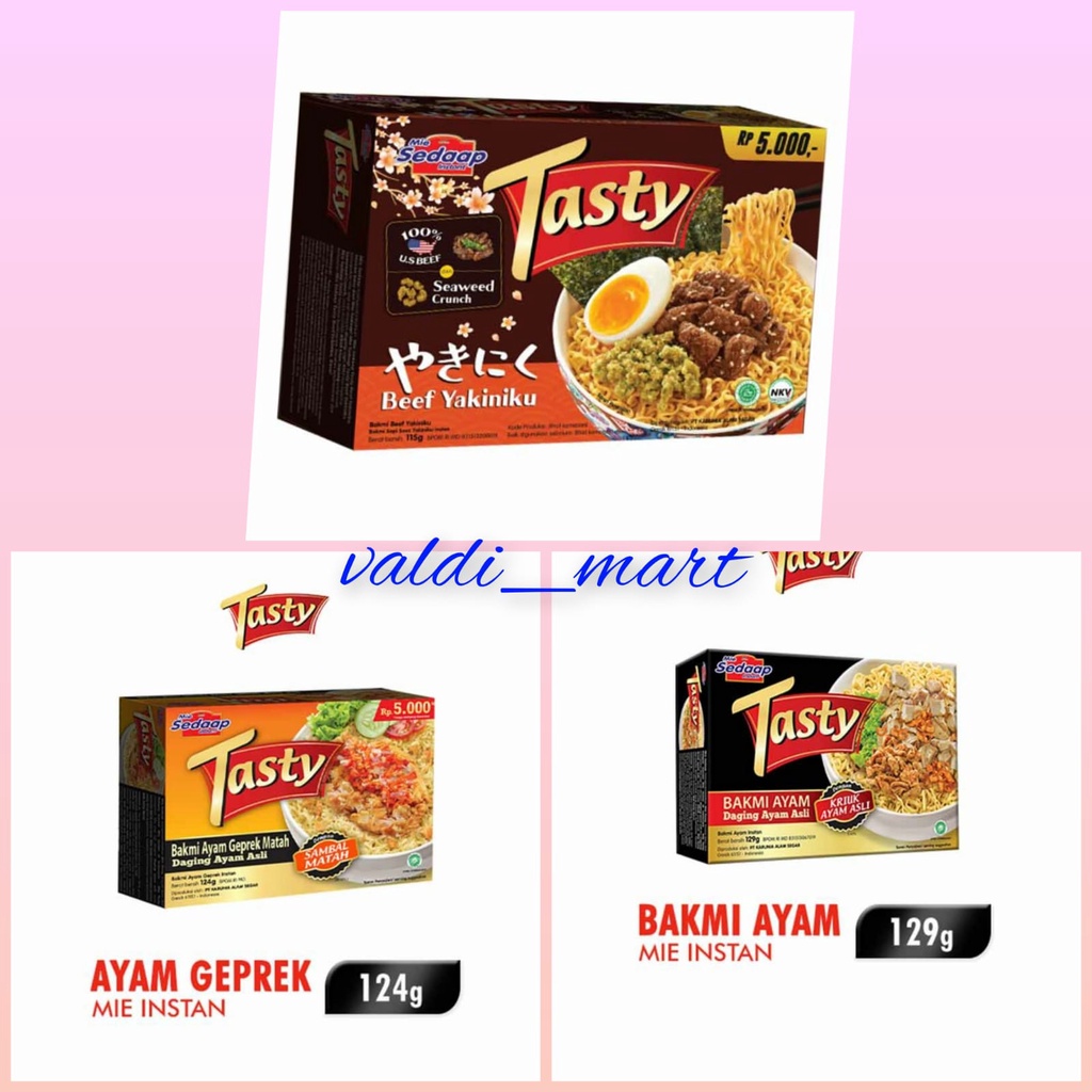 Jual Sedaap Mie Tasty Bakmi Ayam 129G | Shopee Indonesia