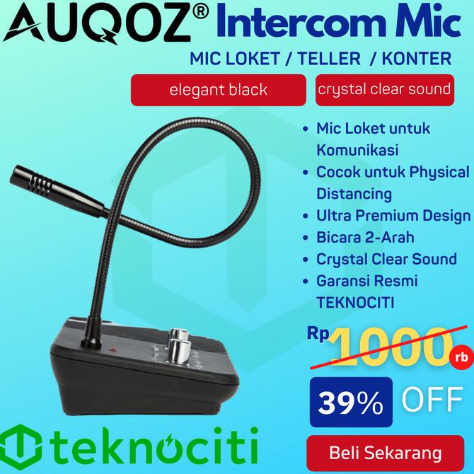 Jual AUQOZ Mic Loket/Teller/Konter Bank - Window Intercom Full Duplex ...