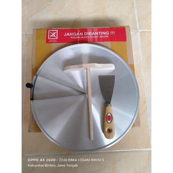 Jual (COD) wajan/loyang crepes semi otomatis ukuran 30cm |FREE PERATA ...
