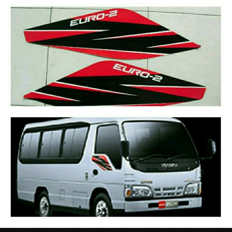 Jual Stiker - Sticker Pintu Isuzu Elf Merah Hitam | Shopee Indonesia