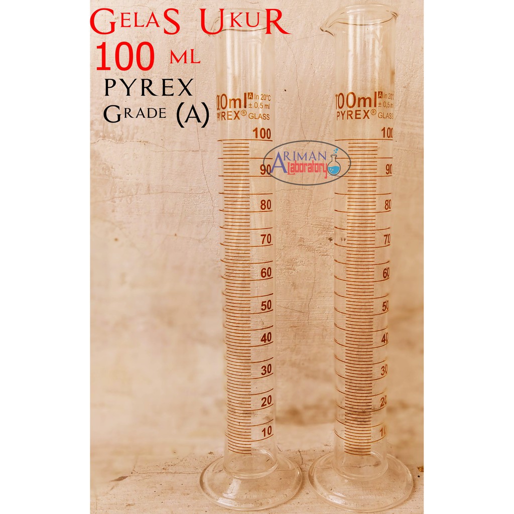 Jual Gelas ukur 5 ml, 10 ml, 25 ml, 50 ml, 100 ml kaca PYREX Class A ...