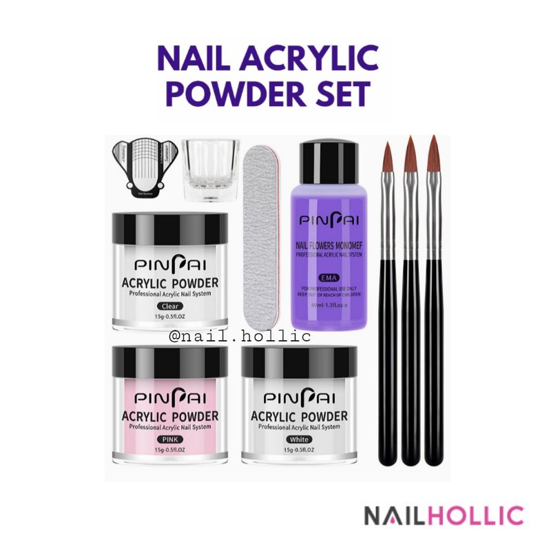 Jual Acrylic powder set / acrylic brush / acrylic liquid / bubuk ...
