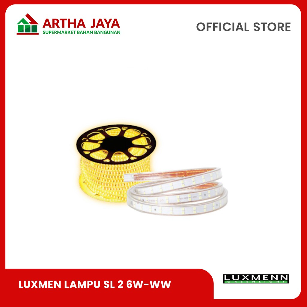 Jual Luxmen Lampu LED Strip Selang SL2 6W B LED Rope Warm White | Shopee Indonesia