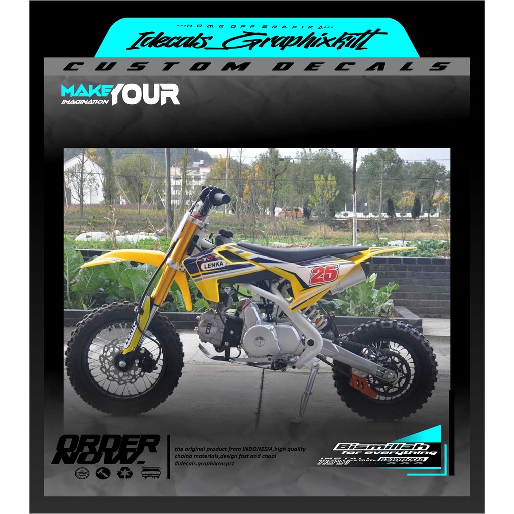 Jual 00346 sticker decals fullbody mini trail tema garis simpel bebas ...