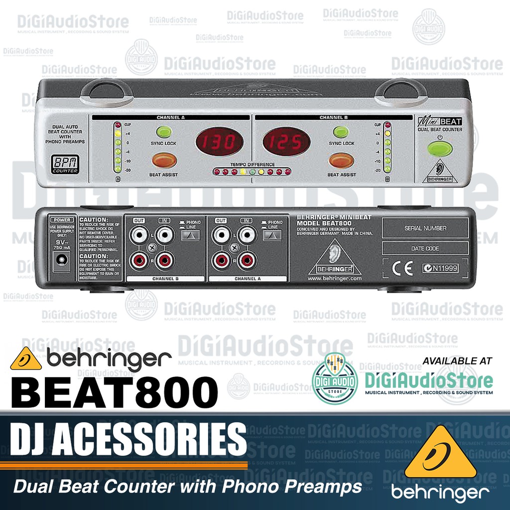 Jual Behringer BEAT800 MiniBEAT Dual Beat Counter with Phono ...