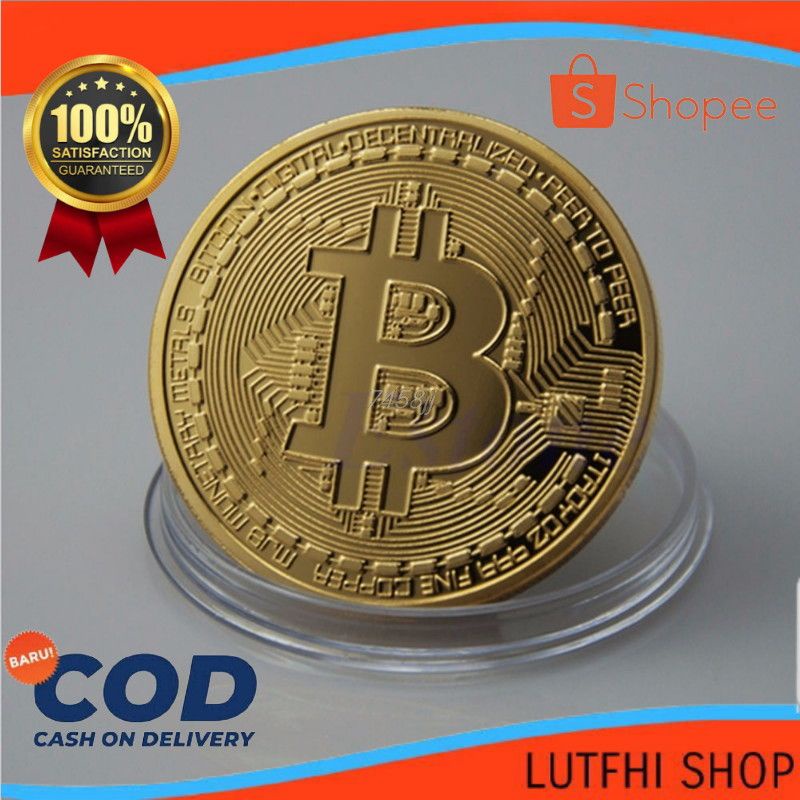 Jual Koin Coin BTC Bitcoin Fisik PREMIUM Gold Plated Bitcoin Miniatur ...