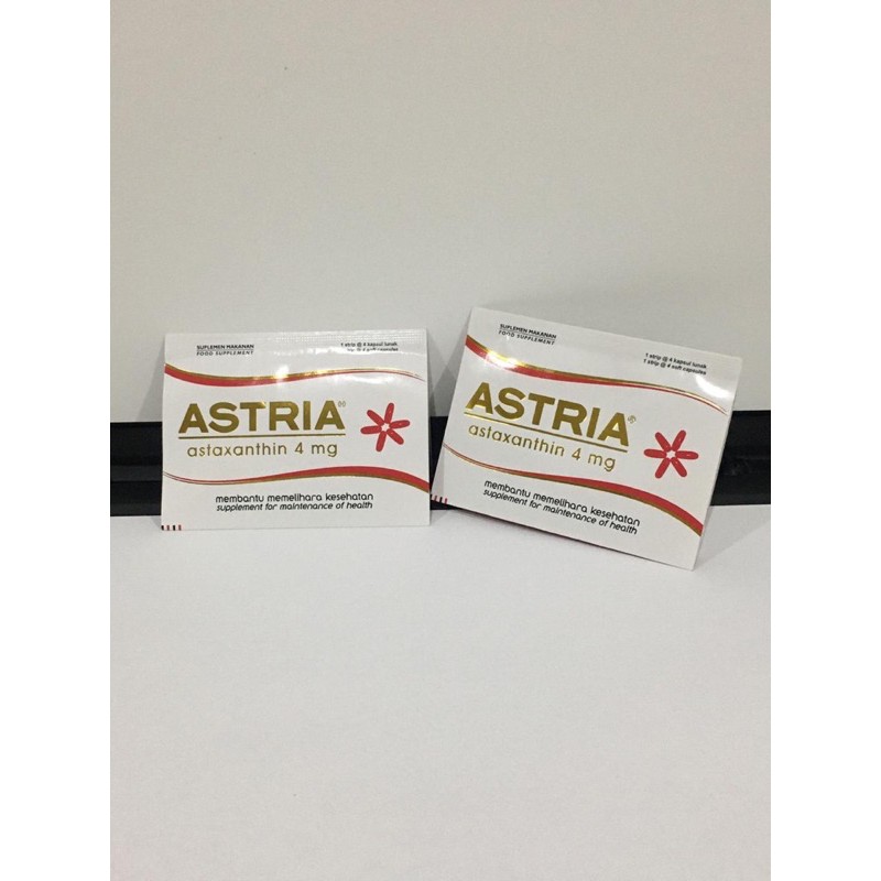 Jual Astria Astaxanthin 4mg Sachet isi 4 Tablet | Shopee Indonesia