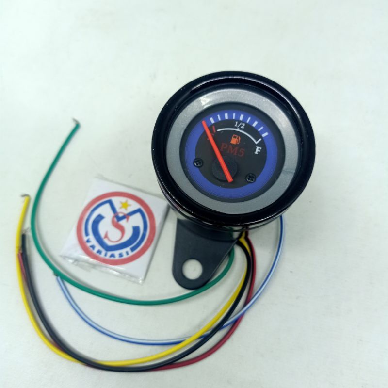 Jual SPEEDOMETER SPIDO AMPER BENSIN BULAT JARUM BLACK SERIES UNIVERSAL ...